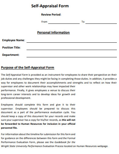 29+ Self-Appraisal Examples in Google Docs, Word, PDF, Apple Pages ...