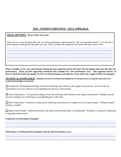 29+ Self-Appraisal Examples in Google Docs, Word, PDF, Apple Pages ...