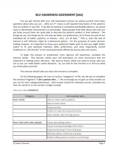 32+ Self Awareness Examples - PDF, DOCS | Examples