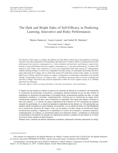 35+ Self-Efficacy Examples - PDF, DOCS | Examples