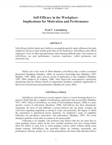 35+ Self-Efficacy Examples - PDF, DOCS | Examples
