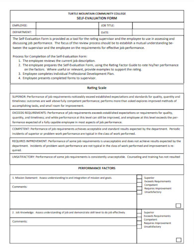 Self Evaluation for Work - 29+ Examples, Format, PDF