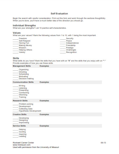 Self Evaluation for Work - 29+ Examples, Format, PDF
