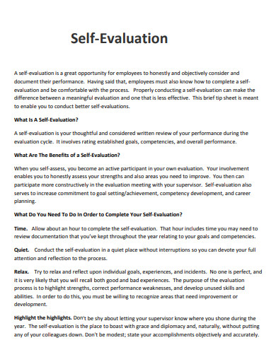 29+ Self-Appraisal Examples in Google Docs, Word, PDF, Apple Pages ...