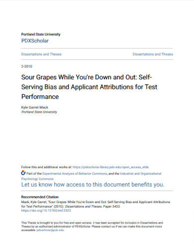 23 Self Serving Bias Example Pdf Docs Examples