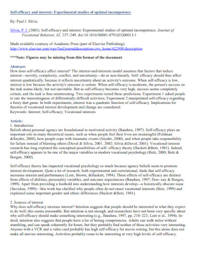 35+ Self-Efficacy Examples - PDF, DOCS | Examples