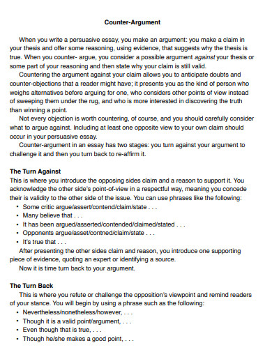 29+ Counter Argument Examples in PDF | Examples