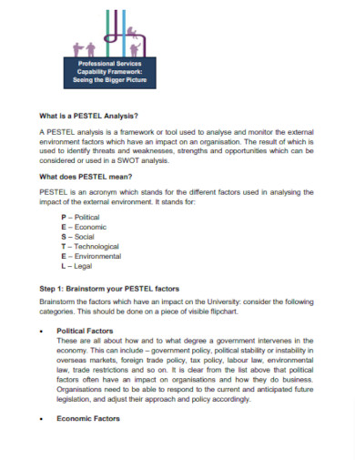 33+ Pestle Analysis - Example, PDF | Examples