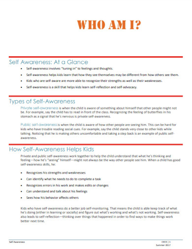 32+ Self Awareness Examples - PDF, DOCS | Examples
