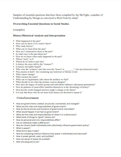 28+ Essential Questions - Examples, PDF, DOCS | Examples