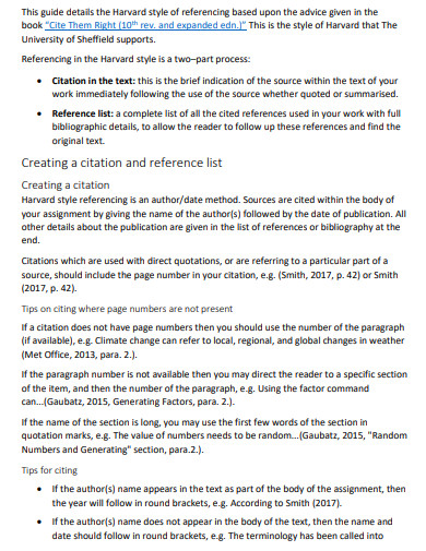 29+ Harvard Reference Style Examples in PDF | Examples