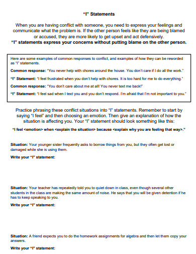 30+ I Statements Examples in PDF | Examples