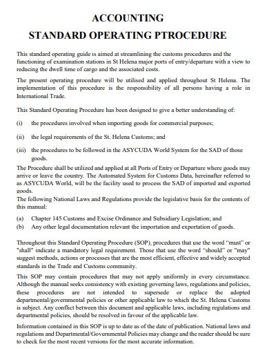 30+ Standard Operating Procedure Examples in MS Word | Pages | Charts | MS Excel | PDF | Examples