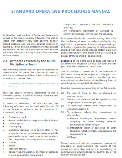 30+ Standard Operating Procedure Examples in MS Word | Pages | Charts | MS Excel | PDF | Examples