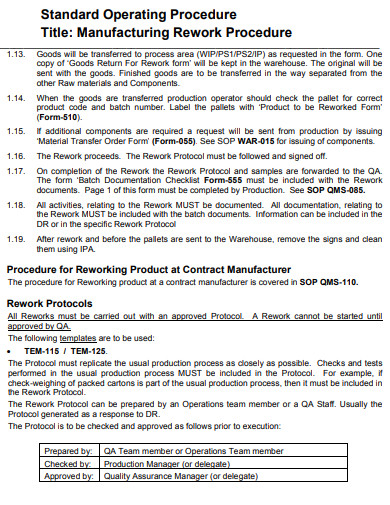 30+ Standard Operating Procedure Examples in MS Word | Pages | Charts ...
