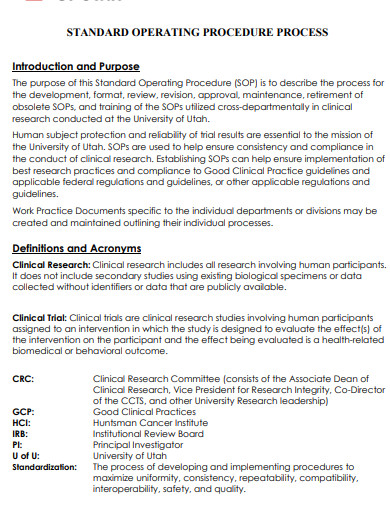 30+ Standard Operating Procedure Examples in MS Word | Pages | Charts | MS Excel | PDF | Examples