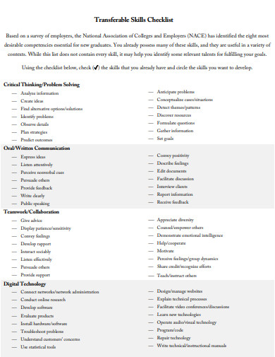29+ Transferable Skill Examples in Word, PDF | Examples