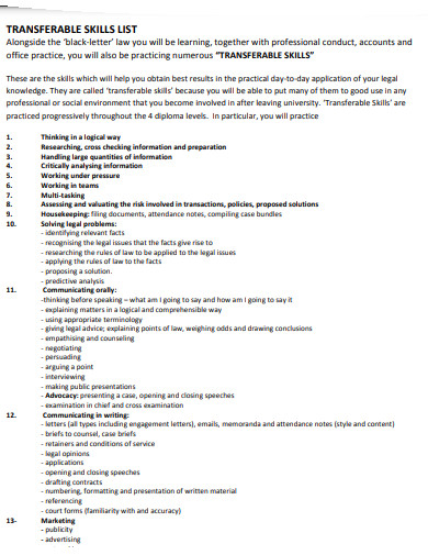 29+ Transferable Skill Examples in Word, PDF | Examples