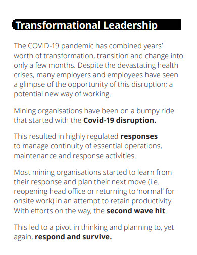 29+ Transformational Leadership Examples in PDF | Examples