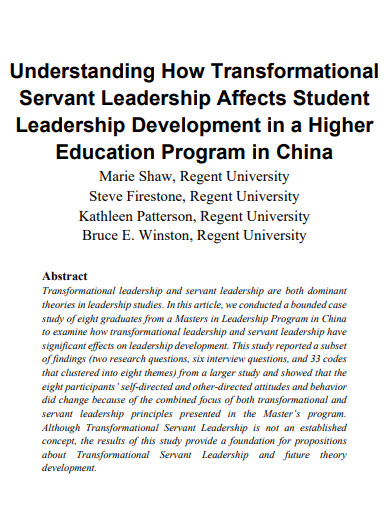 29+ Transformational Leadership Examples in PDF | Examples