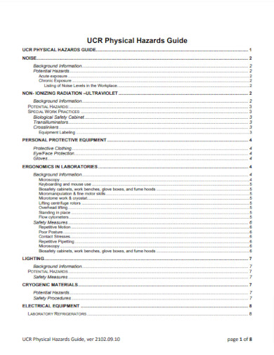 29+ Physical Hazard - Examples, PDF, DOCS | Examples