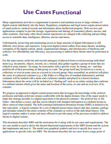 30+ Use Case Examples in Google Docs | Apple Pages | Word | PDF | Examples