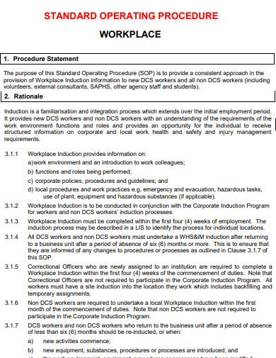 30+ Standard Operating Procedure Examples in MS Word | Pages | Charts | MS Excel | PDF | Examples