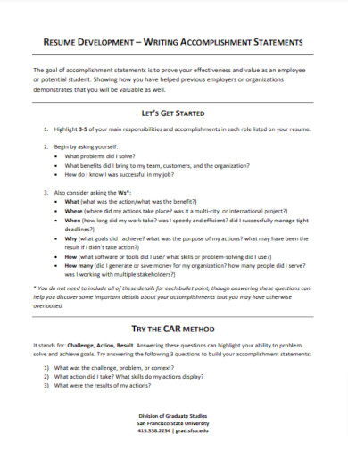 13+ Work Accomplishment - Examples, PDF, DOCS | Examples