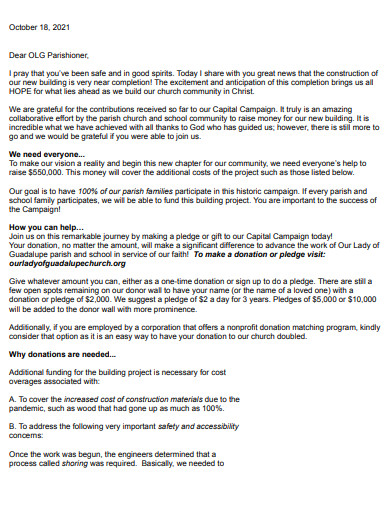 29+ Fundraising Campaign Letter Examples in Google Docs, Word, Outlook ...
