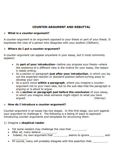 29+ Counter Argument Examples in PDF | Examples