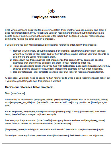 29+ Job Reference Examples in Outlook, Google Docs, Word, Apple Pages ...