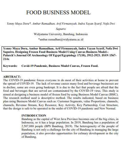 30+ Business Model Examples in PDF | Examples