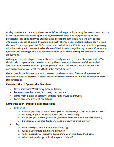 14+ Close Ended Question Examples in PDF | Examples