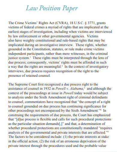 29+ Position Paper Examples in PDF | Examples