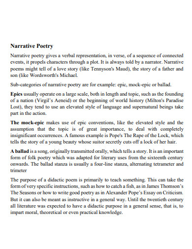 29+ Narrative Poem Examples in Illustrator, PSD, Google Docs, Apple ...