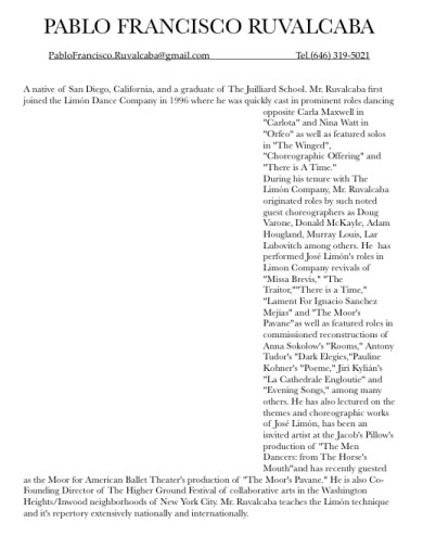 29+ Artist Bio Examples in Google Docs, Word, PDF, Apple Pages | Examples