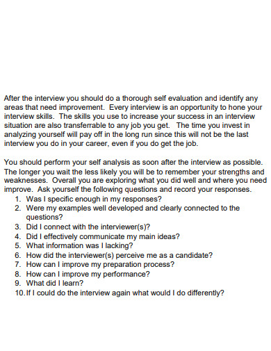 13+ Weaknesses Job Interview Example in PDF | Google Docs | Word Apple ...