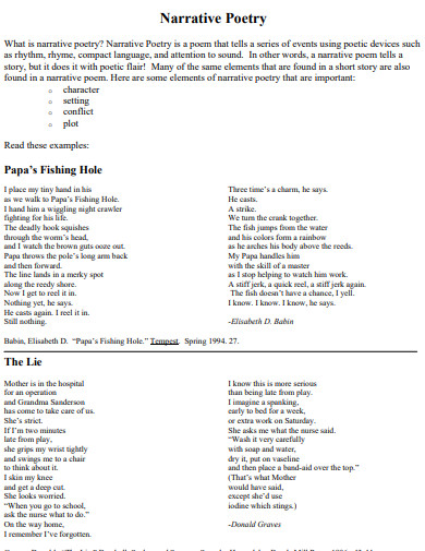 29+ Narrative Poem Examples in Illustrator, PSD, Google Docs, Apple ...