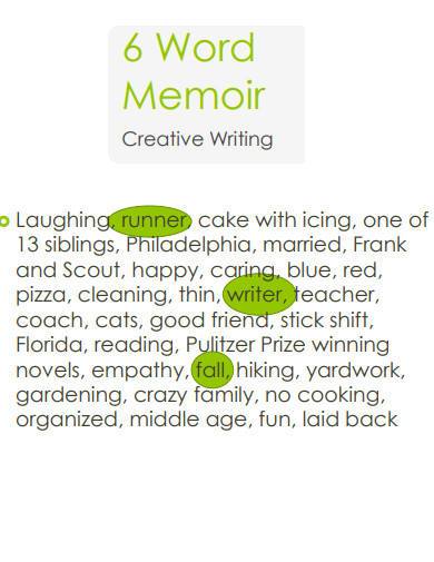 6 Word Memoir | Examples