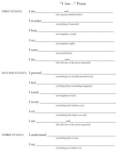 30+ I am Poem Examples | Examples