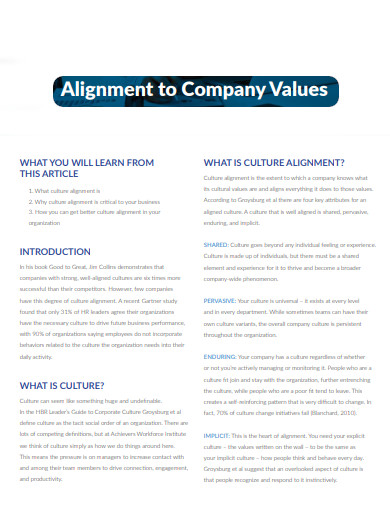 30+ Company Values Examples in PDF | Examples