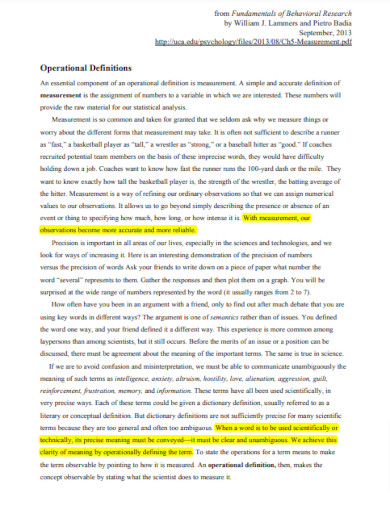 Operational Definition | Examples
