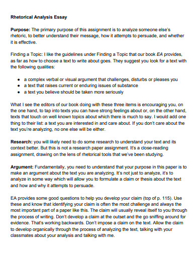 30+ Rhetorical Analysis Essay Examples in PDF | Google Docs | Word ...
