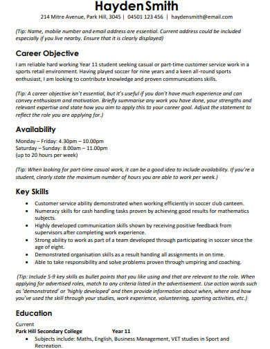 30+ Student Resumes Examples in Apple Pages, Word, PDF, PSD, Publisher ...