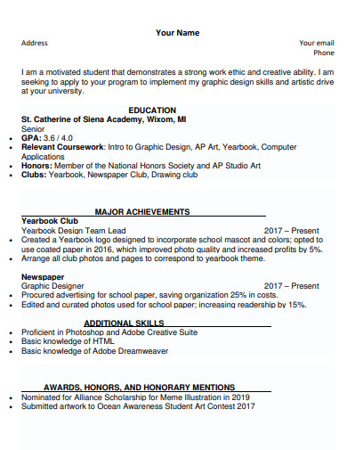 High School Students Resume - 30+ Examples, Word, Google Docs, Apple ...