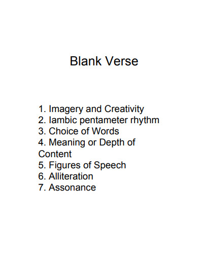 30+ Blank Verse Examples in PDF, Doc | Examples