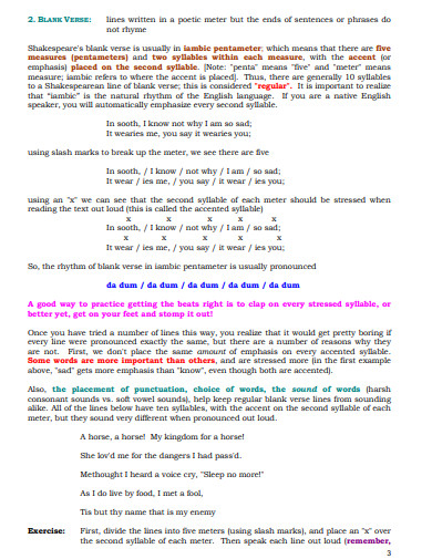 30+ Blank Verse Examples in PDF, Doc | Examples