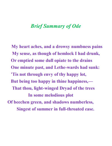 Ode Poem - 30+ Examples, Format, How to Write, PDF