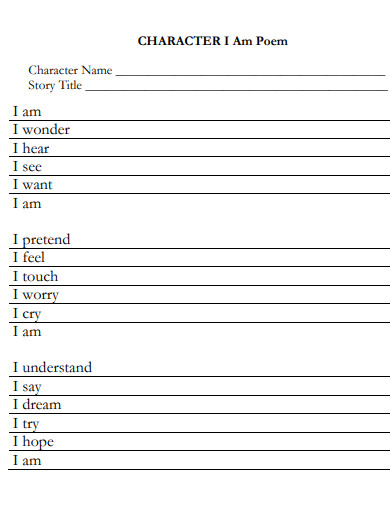 30+ I am Poem Examples | Examples