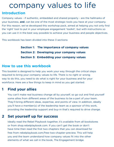 30+ Company Values Examples in PDF | Examples